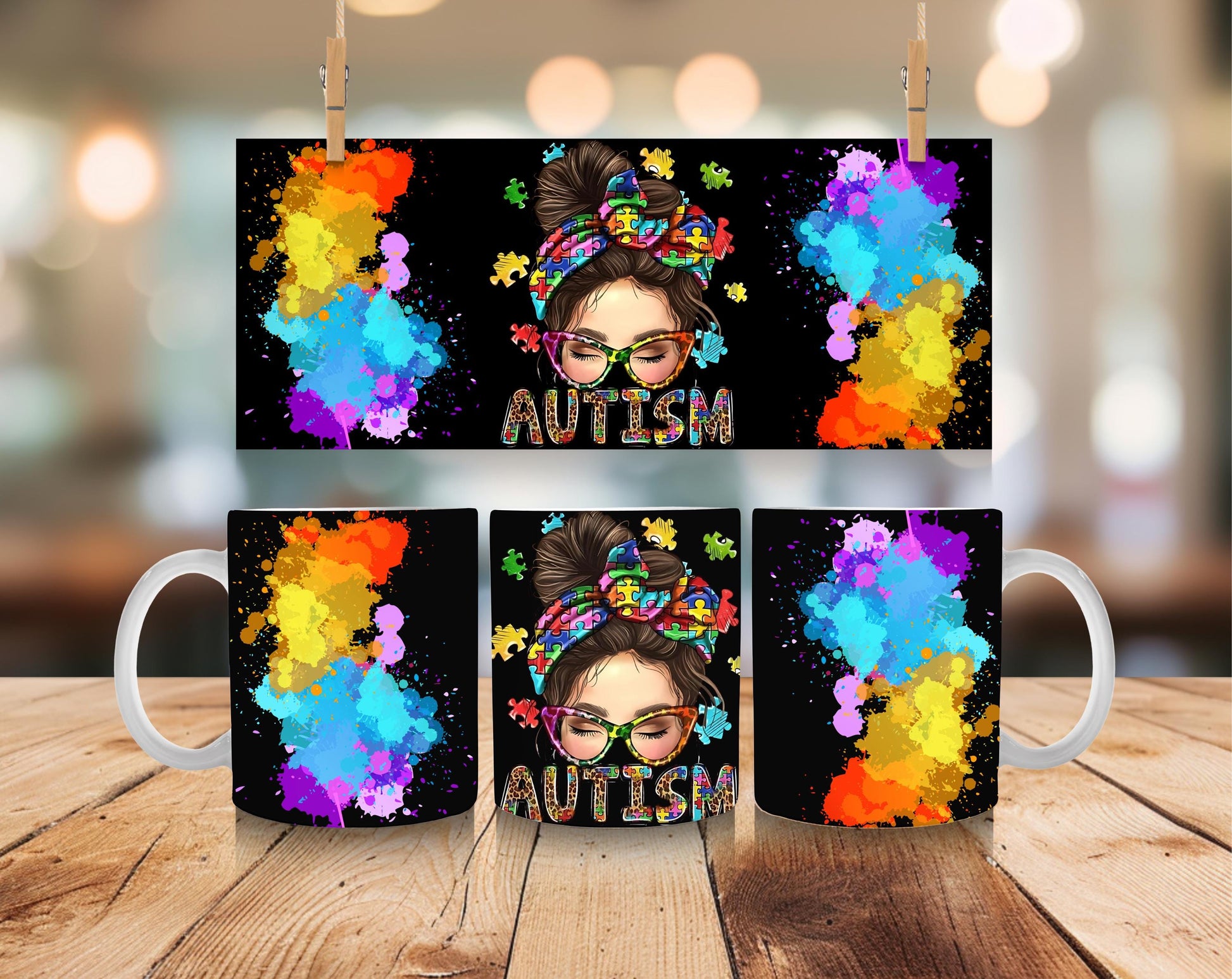 11oz Autism Mug | Personalized Coffee Cup | Handmade Sublimation Gift ...